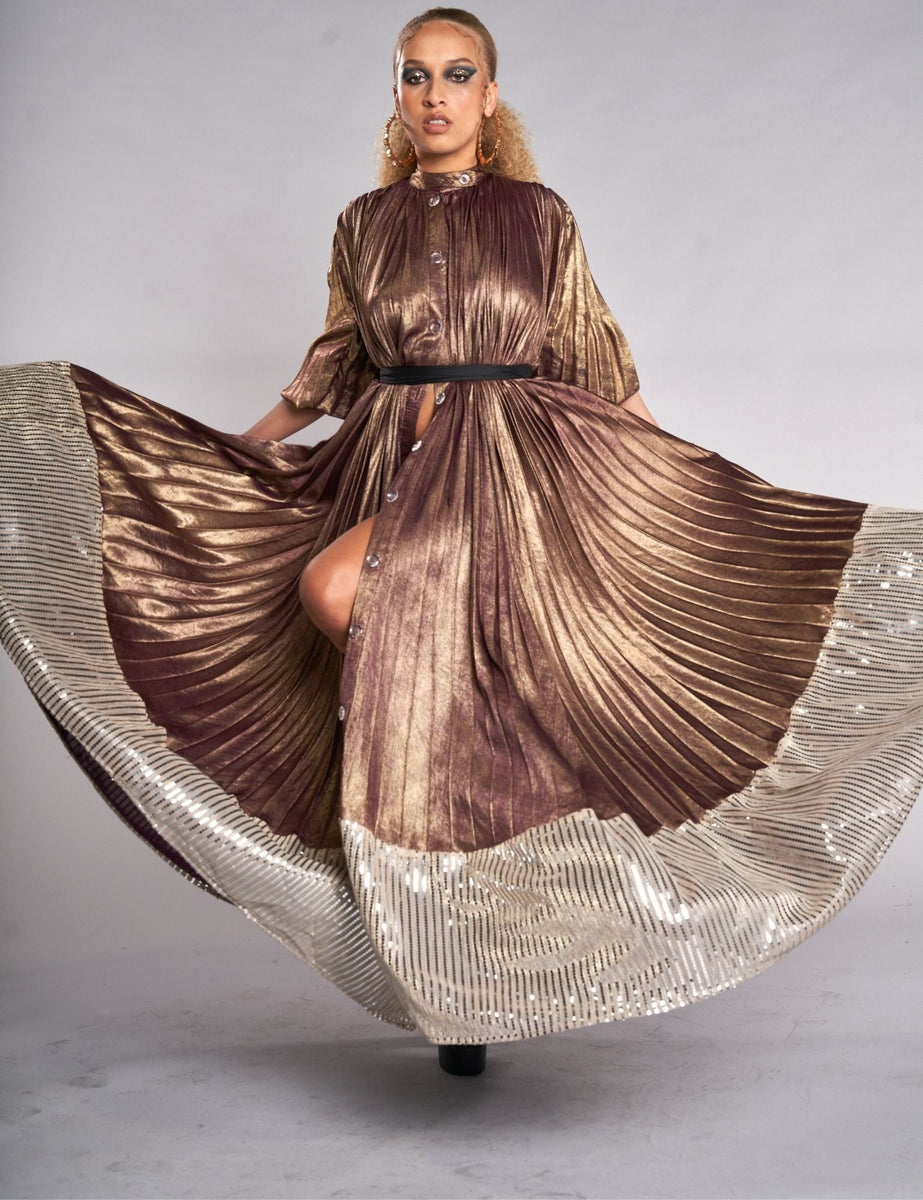long pleated dress – OTT ONLINE